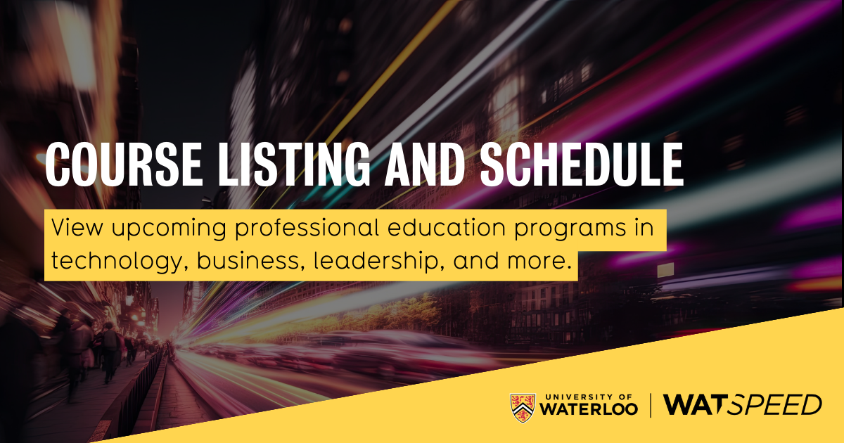 Course listing and schedule