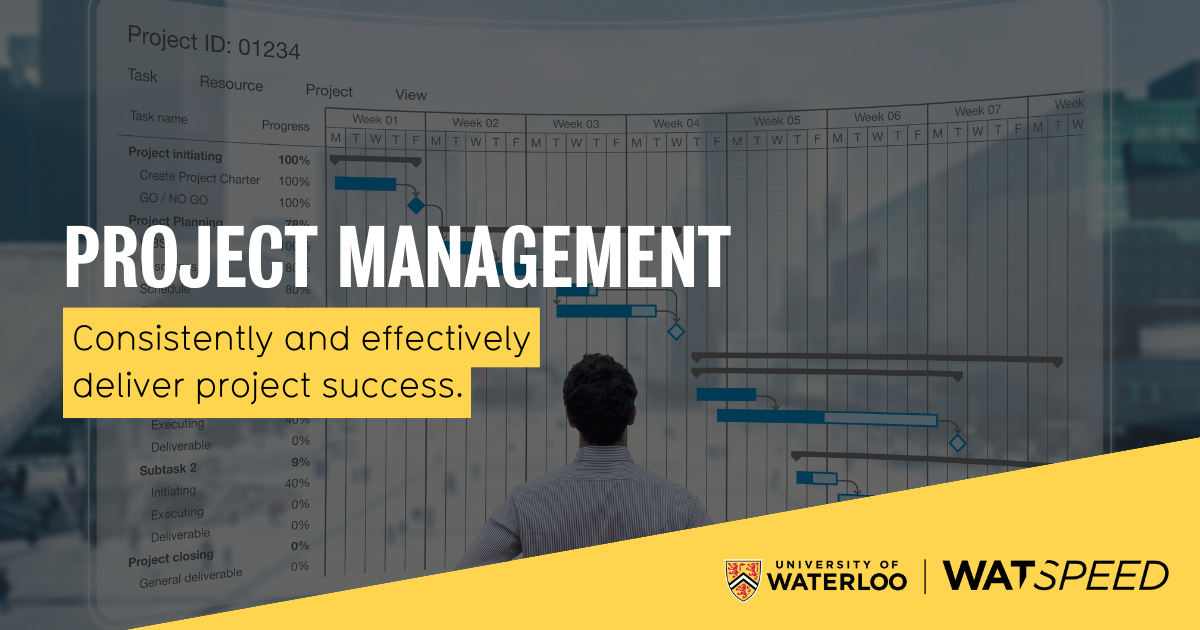 Project Management Certificate | WatSPEED | University of Waterloo